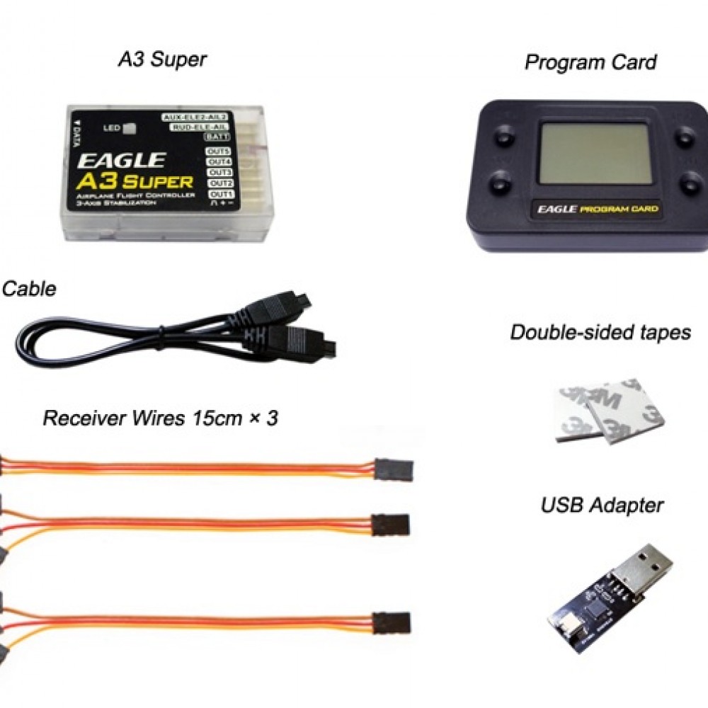 Hobby Eagle A3 Super II 3-axis Gyro and stabilizer for RC Plane